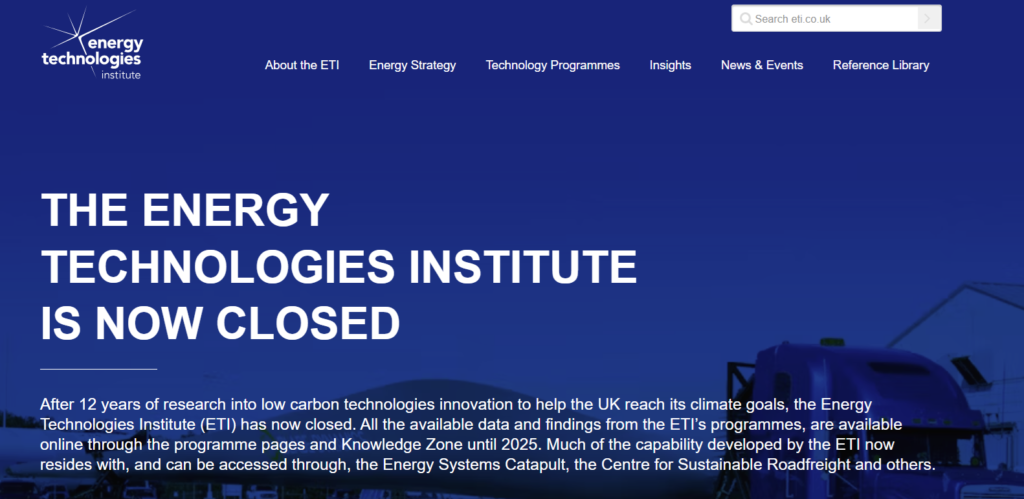 Energy Technologies Institute (ETI) - BEUK
